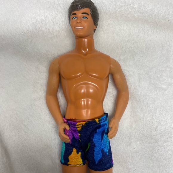 Mattel | Toys | Vintage 985 Tropical Ken Doll Molded Brown Hair Swim ...